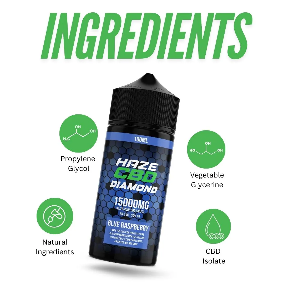 Blue Raspberry Diamond CBD E-Liquid | 15000mg | 100ML